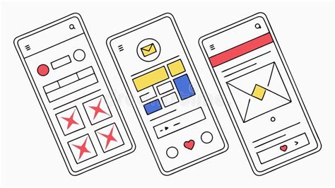 Mobile Phone Ui Design Set App Interface And Digital Screen Templates Vector Design Generative