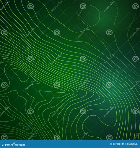 Topographic Map Colorful Abstract Background With Contour Lines Stock