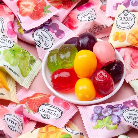 เยลลี่กัมมี่gummy เยลลี่ผลไม้ รวมรส 500 1000g เยลลี่หนึบ รสผลไม้ หลาก