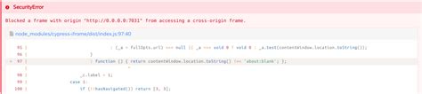 Blocked A Frame With Origin Origin From Accessing A Cross Origin