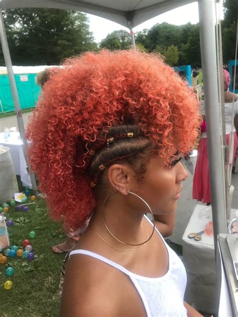 Curl Hawk In 2025 Mohawk Hairstyles For Women Braided Mohawk Black