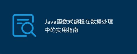 java函数式编程在数据处理中的实用指南 美云