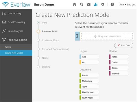 How To Set Up Predictive Coding Cloud Native Ediscovery Software Everlaw