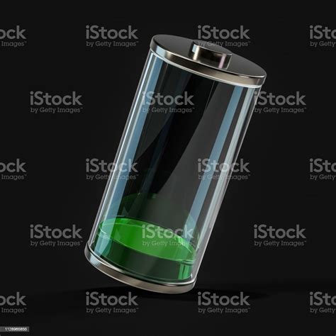 녹색 충전 표시등에 있는 배터리 아이콘입니다 3d 0명에 대한 스톡 사진 및 기타 이미지 0명 3차원 형태 가득 찬