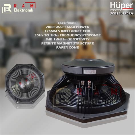 Jual Komponen Speaker Spiker HUPER SCB L A Inch Carbon ORIGINAL Jakarta Barat RAM