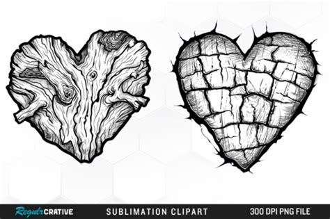 Heart Made Of Tree Bark Clipart Image Graphic By Regulrcrative Creative Fabrica
