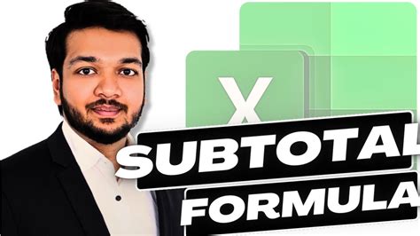 How To Use SUBTOTAL Function In Excel YouTube