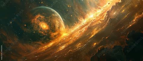 Imaginative Representation Of A Supernova Remnant As Seen From A Nearby