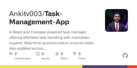GitHub Ankitv Task Management App A React And Firebase Powered Task Manager Offering
