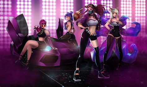 Ahri Akali Evelynn And Kaisa League Of Legends Girls Hd Games 4k