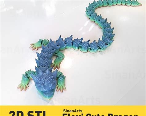 Articulated Cute Dragon Flexi Cute Drago Stl Print Files