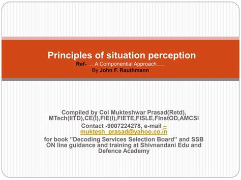 Principles Of Situation Perceptionpptx Science