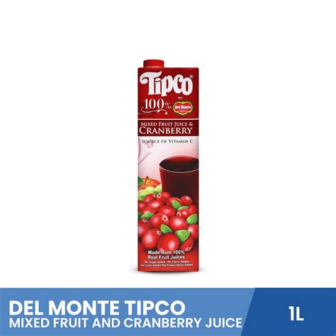 Del Monte Tipco Mixed Fruit And Cranberry Juice 1l Shopee Philippines
