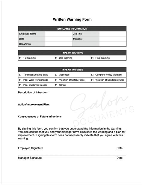 Employee Write Up Form