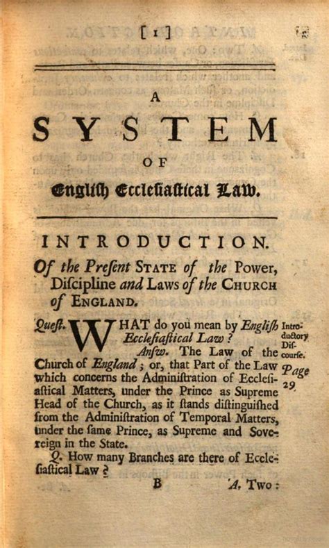 Richard Grey A System Of English Ecclesiastical Law 1743