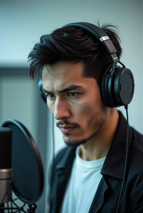 Medium Build Male With Short Black Hair Wearing Headphones With