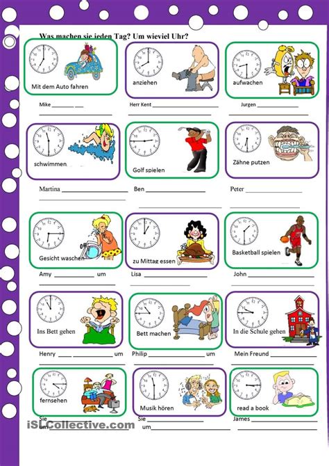7 Best German Daily Routine And Telling The Time Images On Pinterest