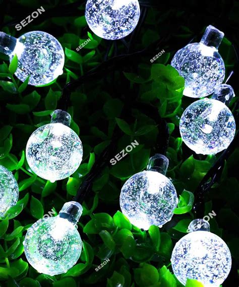 Вуличні фігурки 40 LED КУЛЬКИ ПРОЗОРІ 25mm, 8m білий