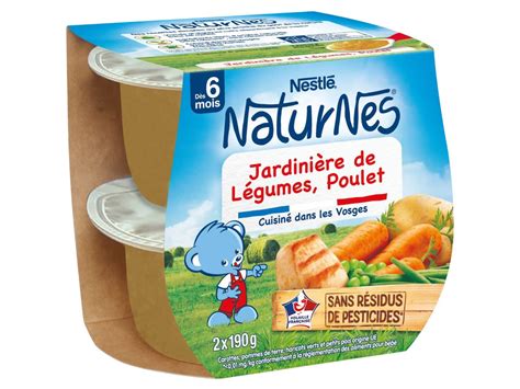 Petit pot bébé aux légumes et poulet NaturNes