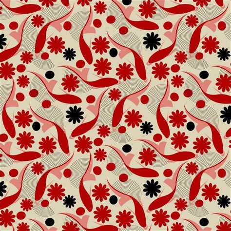 중국어 원활한 패턴 동양 배경 벡터 일러스트 레이 션 프리미엄 벡터