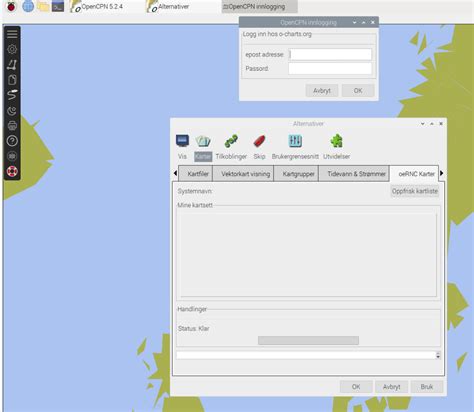 OpenCPN Kartplotter på Raspberry Pi Embedded no