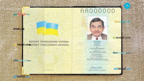 Ukraine Passport Psds Editable Scan And Photograghed Picture Template