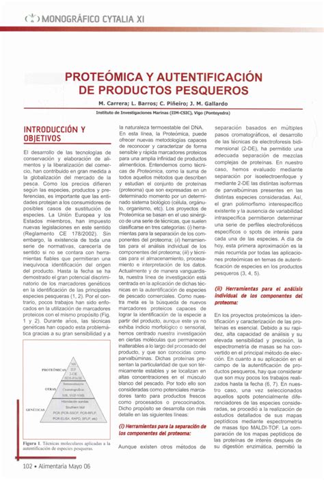 Pdf Proteomics And Authentication Of Fish Products