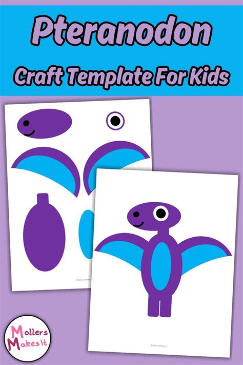 Pteranodon Craft Template Cut And Glue Mollers Makes It