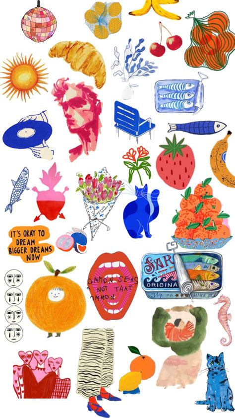 Sticker Collage Ideas Ipad Wallpaper Stickers Stickers Collage