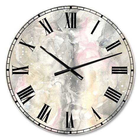 Designart Watercolor Snowflakes Ii Modern Farmhouse Large Wall Clock