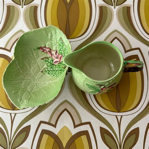 Pair Carlton Ware Vintage Australian Design Pink Peacock