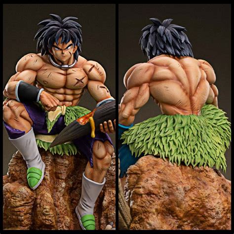 Anime Dragon Ball Super Broly Black Hair Gk Figure Sitting Posture