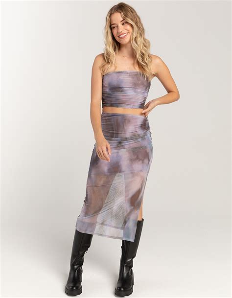 Rsq Womens Cinch Tube Top Purple Combo Tillys