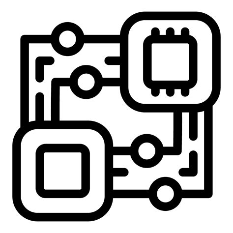 Electronic Circuit Board Showing Microchip And Connections 47787177 Vector Art At Vecteezy