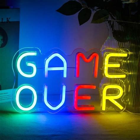 LED Néon Murale Jeu en Forme de Néon Enseigne LED Décoration Murale Néon LED USB Exploité