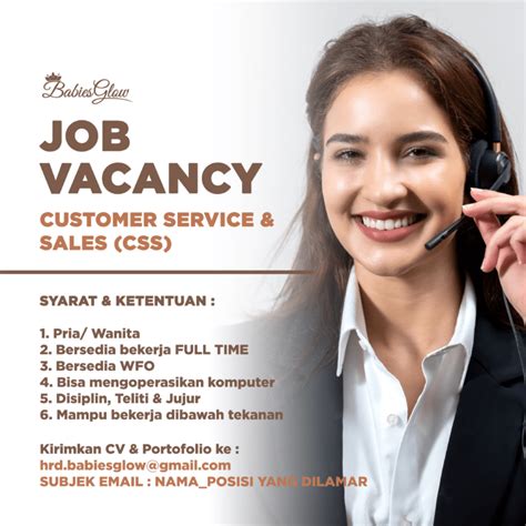 Lowongan Kerja Customer Service Sales CSS Di Babies Glow