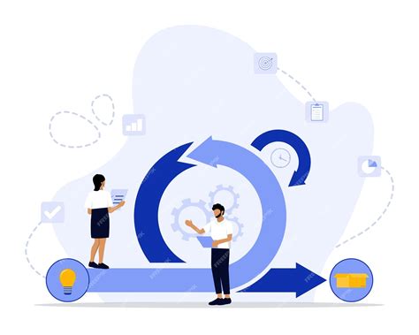 Premium Vector Scrum Method Concept Illustration