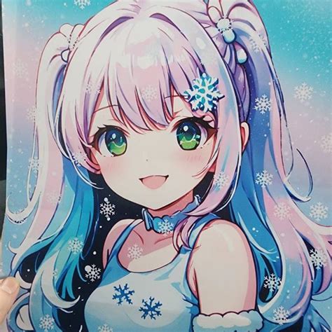 Galactic Anime Cat Girl Sticker Cute Space Themed Vinyl Decal For