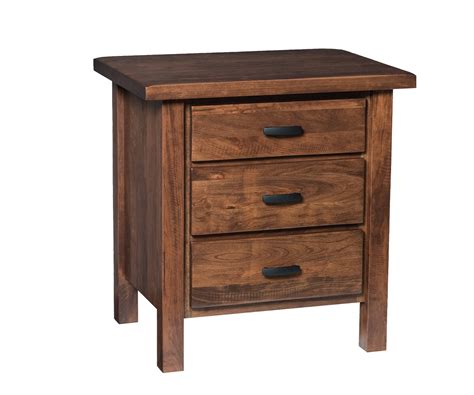 Sawyer Wood Three Drawer Nightstand Schrock S Heritage Furniture