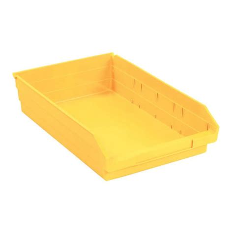 Shelf Bin Stackable Yellow 17 78 X 11 18 X 4 12cs Whitebird