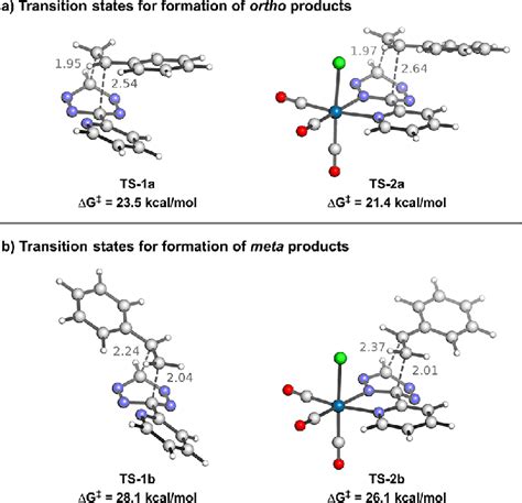 Transition States For The 4 2 Cycloaddition To Form The Ortho Download Scientific Diagram