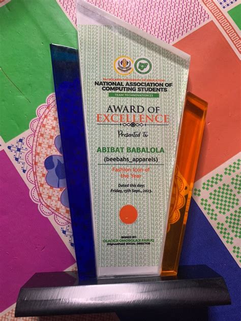 Abibat Babalola On Linkedin Award Beebahsapparels Award