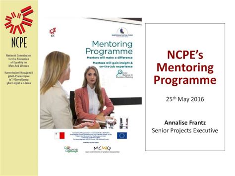 Pdf Ncpes Mentoring Programme And Upcoming Event · Overview Of The