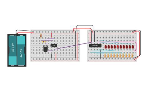 Circuit Design Ledchaser Tinkercad