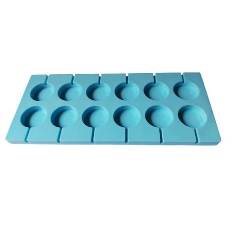 Forma Silicon 12 Cavitati Rotund Acadele Din Ciocolata Sau Acadele Din Zahar Albastru 27 Cm