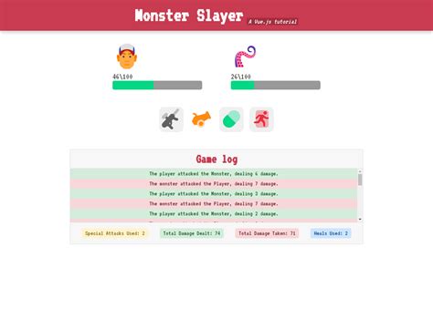 github adhamali450 monster slayer demonstrating general vue js