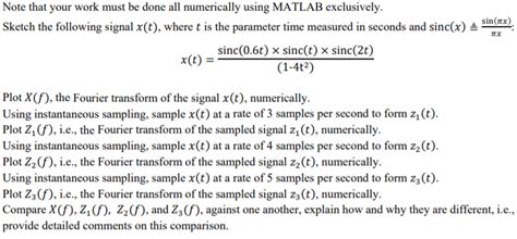 Solved All The Information Needed To Do This Matlab Task Is