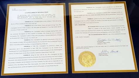 Jenny Cunningham Honored With Resolution Presentation Westmetronews