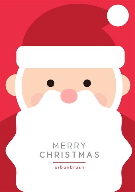 크리스마스 산타카드 카드디자인 일러스트 Ai 무료다운로드 Free Christmas Santa Card 어반브러시