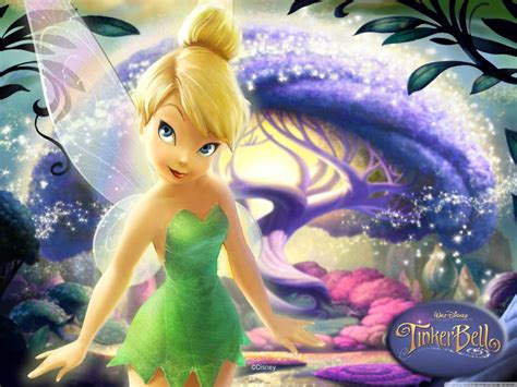Tinkerbell And The Purple Tree Wallpaper Wallpapersok